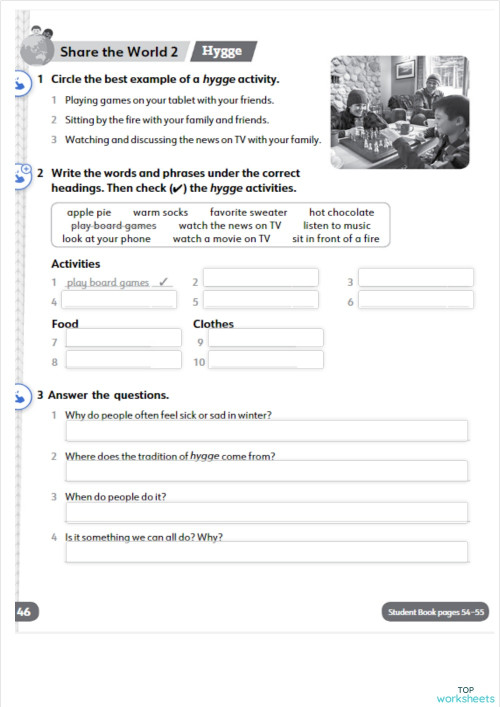 SHare the world 2 workbook. Interactive worksheet | TopWorksheets