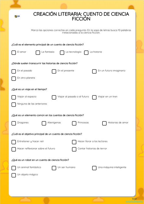 Hoja De Trabajo Sobre Elementos De No Ficción