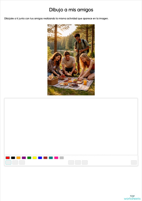 Dibujo a mis amigos. Ficha interactiva | TopWorksheets