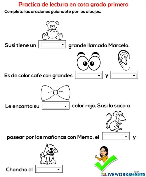 Practica de lectura. Ficha interactiva | TopWorksheets
