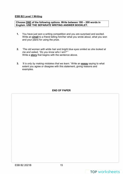 Interactive worksheets and online exercises in english | TopWorksheets