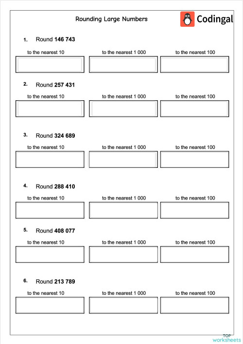 M_G04M03L05_WC02_Rounding Numbers. Interactive worksheet | TopWorksheets