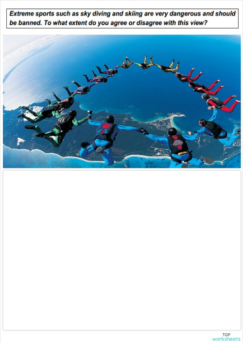 ESSAY 52 – EXTREME SPORTS (ADVANCED). Interactive worksheet | TopWorksheets
