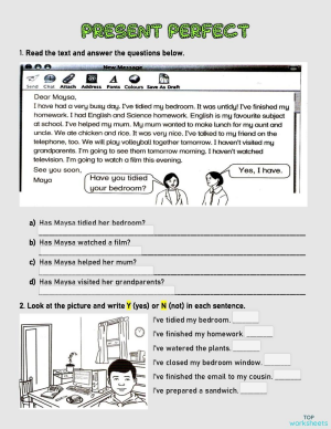 Present Perfect. Interactive worksheet | TopWorksheets