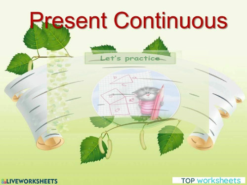Present Continuous interactive exercise for Grade 3, 4. Interactive ...