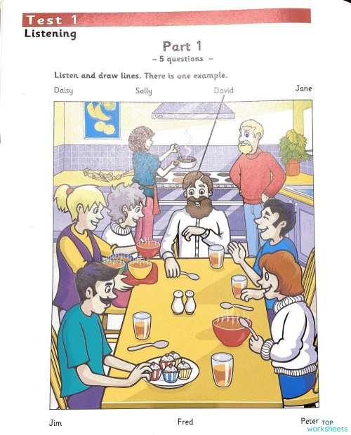 MOVERS Listening part 1 test 1 (3º). Interactive worksheet | TopWorksheets