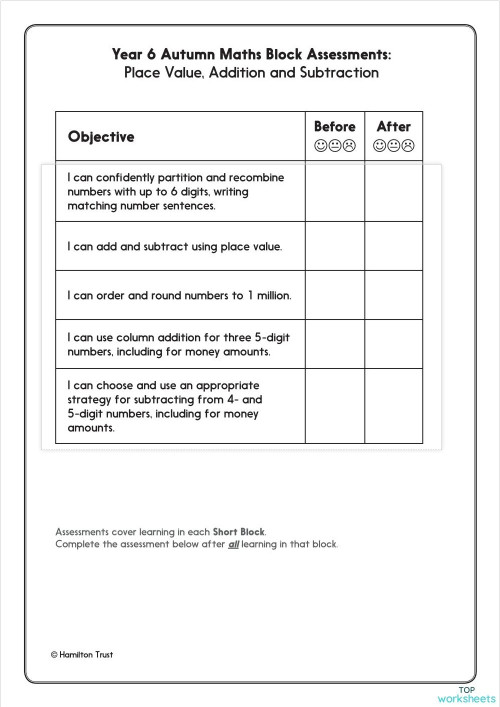 ASSESSMENT ON PLACE VALUE. Interactive worksheet | TopWorksheets