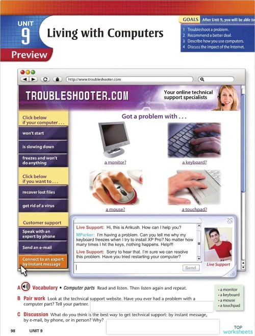 T.N.2 UNIT 9 LESSON PREVIEW. Interactive worksheet | TopWorksheets