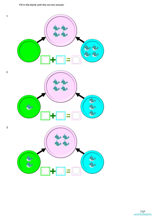 number bonds 4. Interactive worksheet | TopWorksheets