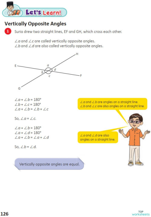 5/3 Practice 3 Vertically Opposite Angles. Interactive worksheet ...