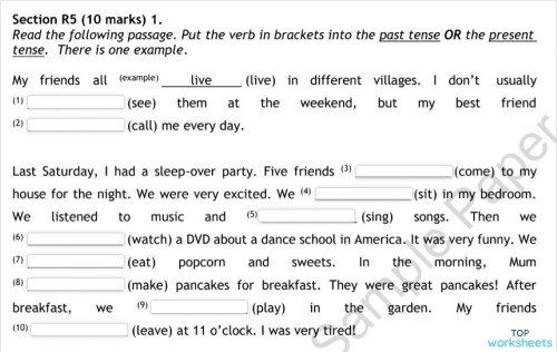 Preliminary- Section R5 practice 1. Interactive worksheet | TopWorksheets