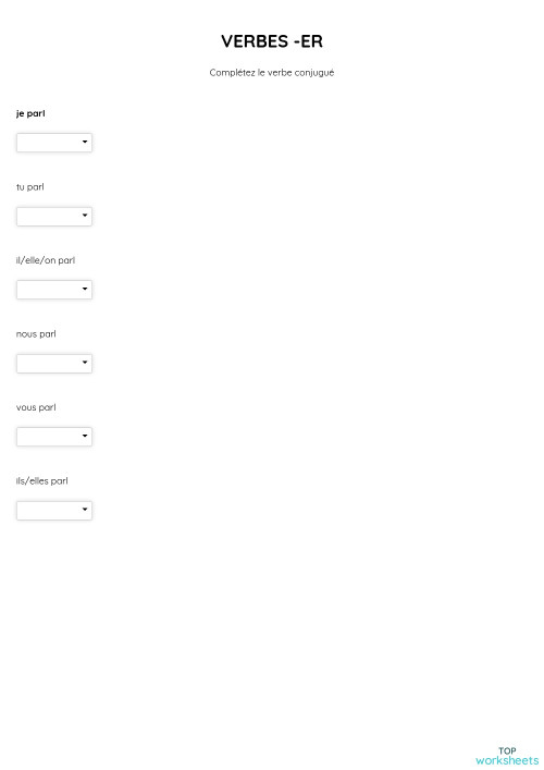 Le passé composé avec avoir. Interactive worksheet | TopWorksheets