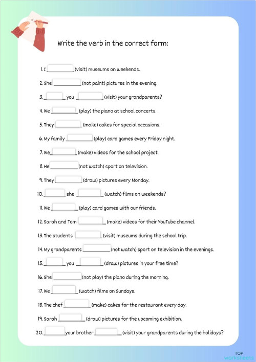 What do you do at weekends?. Ficha interactiva | TopWorksheets