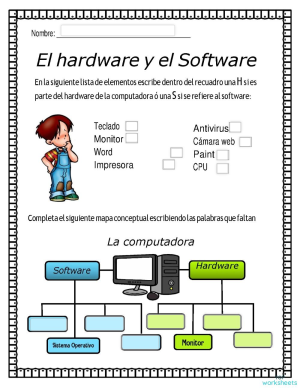 HARDWARE Y SOFTWARE. Ficha interactiva | TopWorksheets