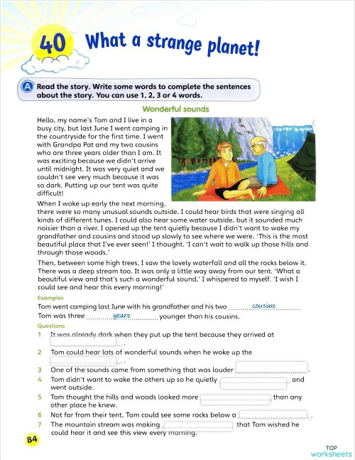 WHAT A STRANGE PLANET. Interactive worksheet | TopWorksheets