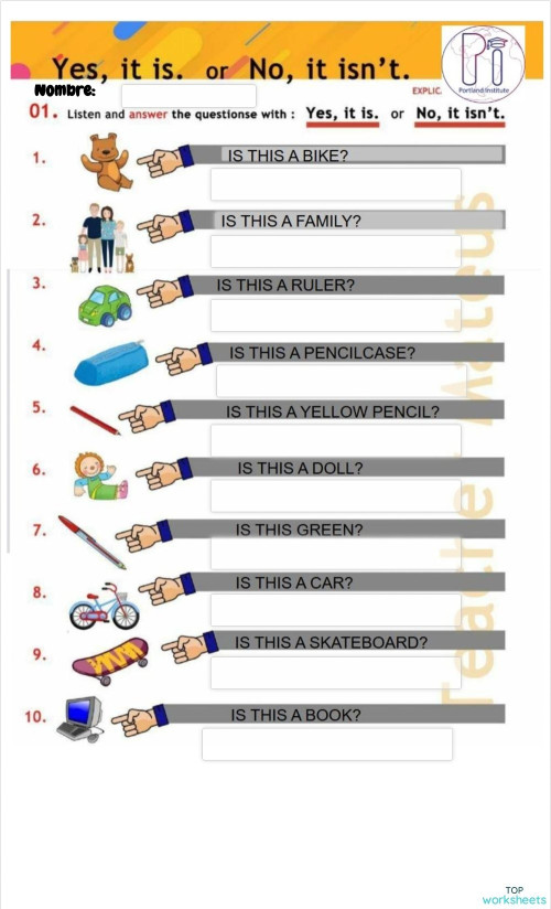 YES IT IS-NO IT ISNT. Interactive worksheet | TopWorksheets