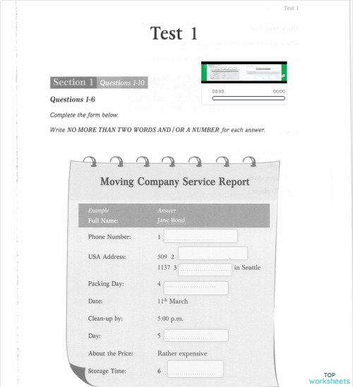 Test 1 part 1+2 Actual IELTS book - Cô Vân sdt: 8982. Interactive ...