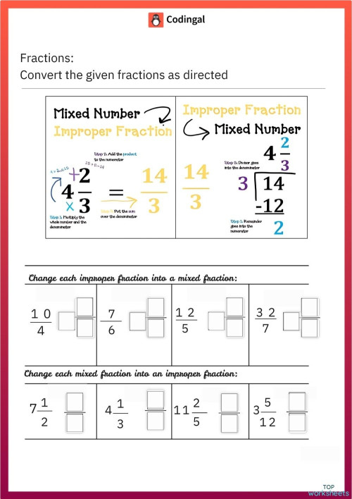 M_G04L23_WC02_Convert between mixed Fractions and Improper Fractions ...