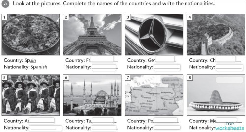 VOCABULARY "THE WORLD". Interactive worksheet | TopWorksheets