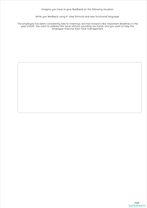 Giving feedback. Interactive worksheet | TopWorksheets