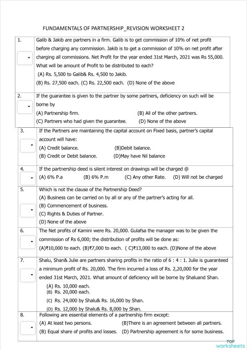 Interactive worksheets and online exercises in India | TopWorksheets