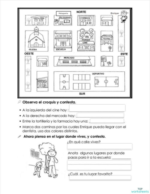 El campo y la ciudad: fichas interactivas y ejercicios online ...