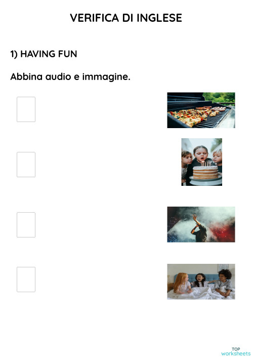 VERIFICA INGLESE FEBBRAIO. Scheda interattiva | TopWorksheets