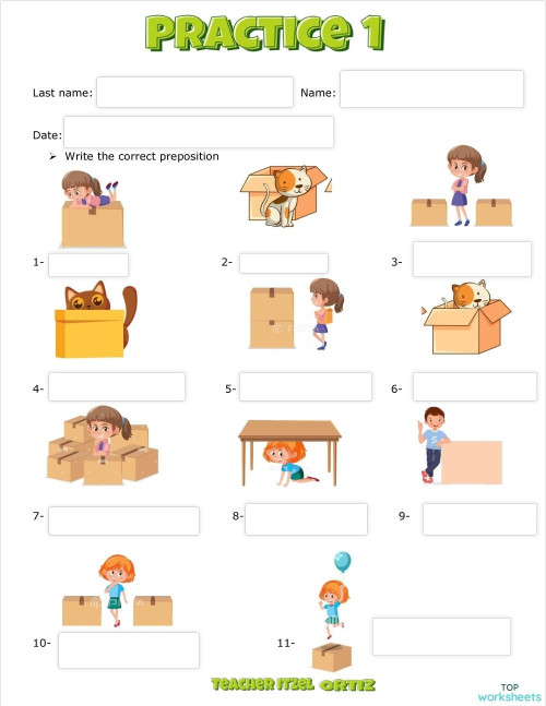 Prepositions. Interactive worksheet | TopWorksheets