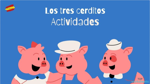 Comprensión lectora: Los tres cerditos. Ficha interactiva | TopWorksheets