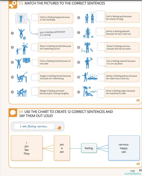feelings vocabulary 4. Interactive worksheet | TopWorksheets