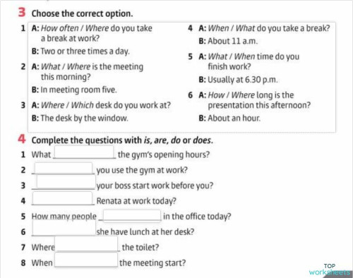 Questions Present Simple. Interactive worksheet | TopWorksheets