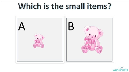 choose the small items. Interactive worksheet | TopWorksheets