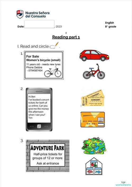 DAD Reading. Interactive worksheet | TopWorksheets