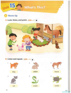 Listen Up 1_unit 15: What's This?. Interactive worksheet | TopWorksheets