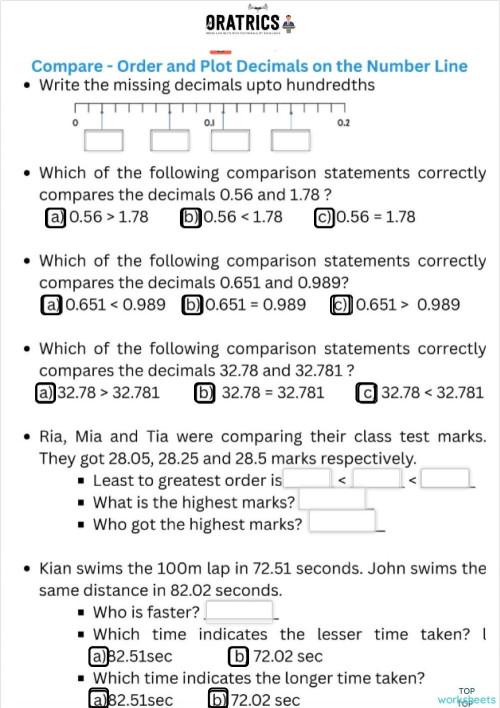 Math: interactive worksheets and online exercises | TopWorksheets
