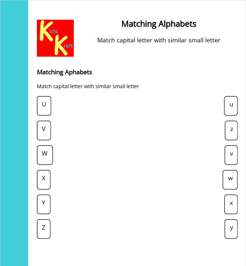 Matching Alphabets. Interactive worksheet | TopWorksheets