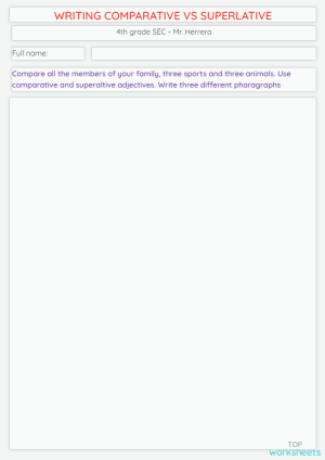Writing comparative vs superlative 4th grade SEC. Ficha interactiva ...