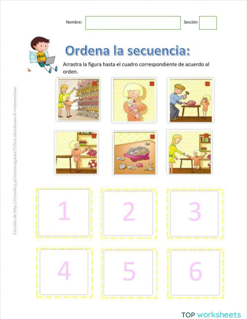Secuencias 10. Ficha interactiva | TopWorksheets