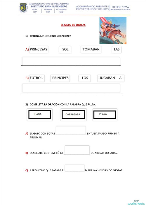 ACTIVIDAD VIRTUAL. Ficha interactiva | TopWorksheets
