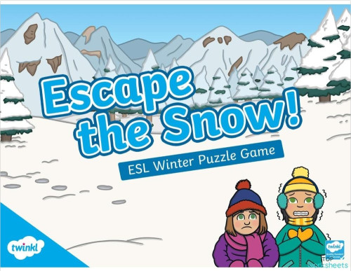 Escape the Snow - YLE and up. Interactive worksheet | TopWorksheets