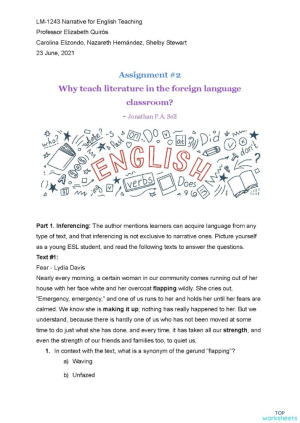 Narratives. Interactive worksheet | TopWorksheets