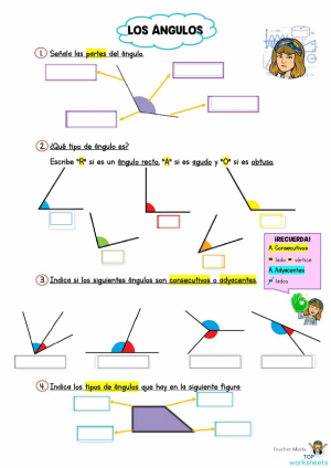 ángulos Ficha Interactiva Topworksheets