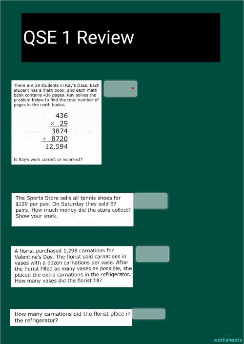 Math Quick Checks: interactive worksheets and online exercises ...