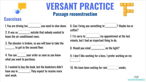 Sentence completion. Interactive worksheet | TopWorksheets