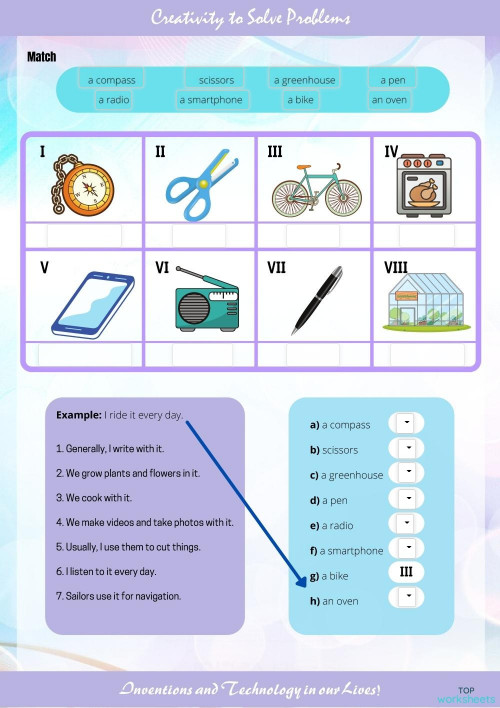 Exp 2 A1 Creativity to Solve Problems Worksheetom.pe. Interactive worksheet | TopWorksheets