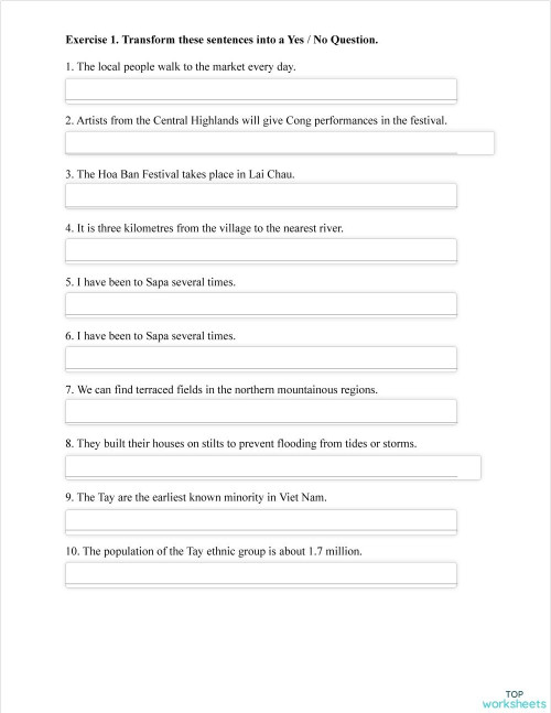 SAT_Yes/No Question. Interactive worksheet | TopWorksheets