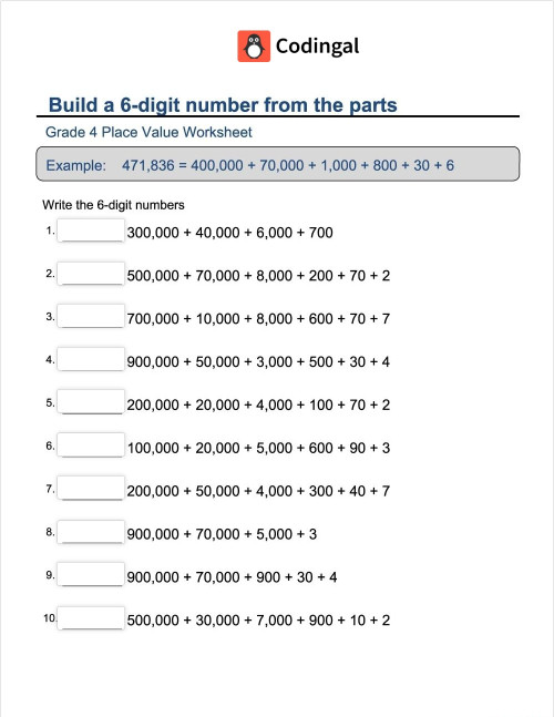 M_G04T02_WC05_Standard Form. Interactive worksheet | TopWorksheets