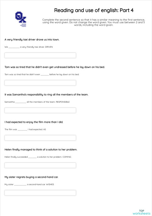 FLYERS READING AND WRITING. Interactive worksheet | TopWorksheets