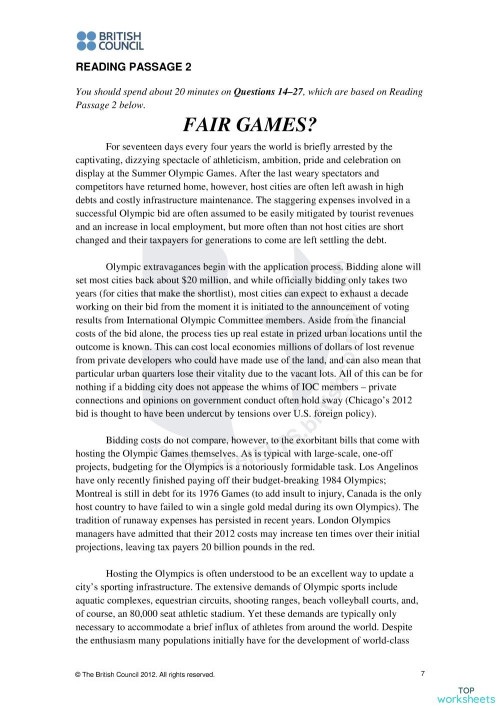 Fair Game desu. Bài tập tương tác | TopWorksheets