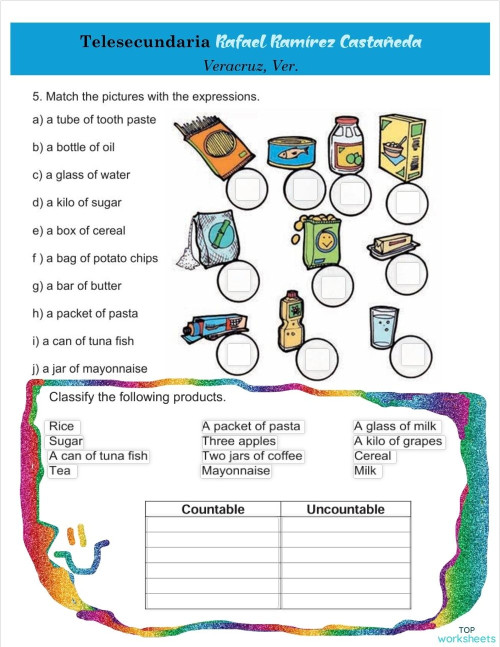 The supermarket lesson 53 ing3. Ficha interactiva | TopWorksheets